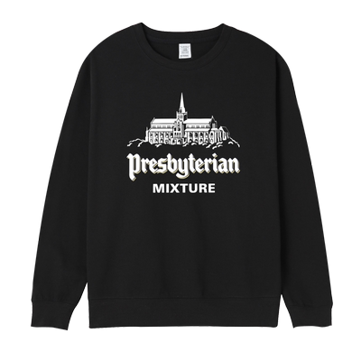 欧美Presbyterian烟斗客斗草英式长老会周边印花秋冬圆领套头卫衣