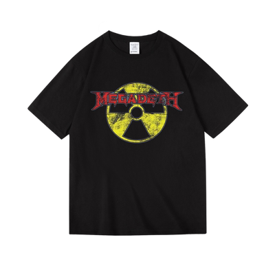 欧美金属摇滚印花中性圆领短袖