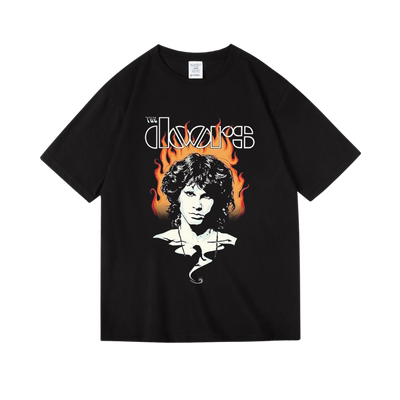 the doors大门乐队莫里森morrisons印花周边纯棉短袖T恤女男中性