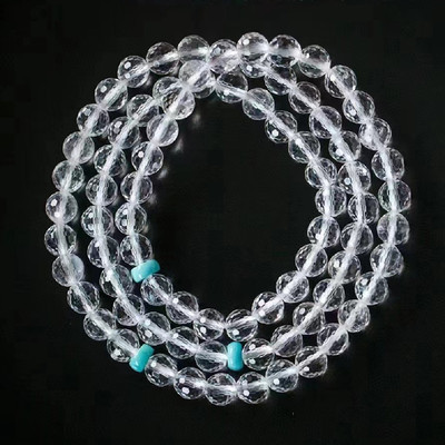 批发天然净体白水晶手串多圈手链
