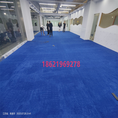 蓝色武术馆地毯卧室会议室录音棚剧院直播间上海安装施工