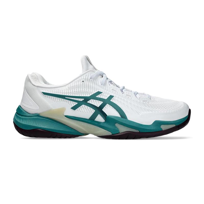 海外代购Asics/亚瑟士男士网球鞋透气防滑白色网面比赛训练