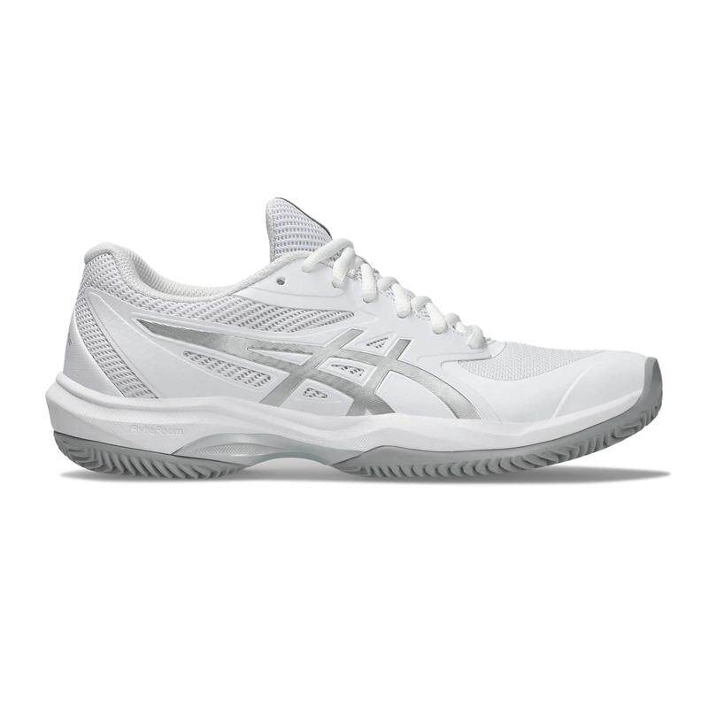 欧洲代购Asics/亚瑟士女士网球鞋抓地力稳定支撑白色银色