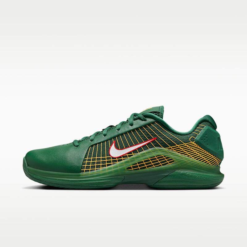 海外代购Nike/耐克男士网球鞋耐磨大底缓震回弹网面拼接绿色系
