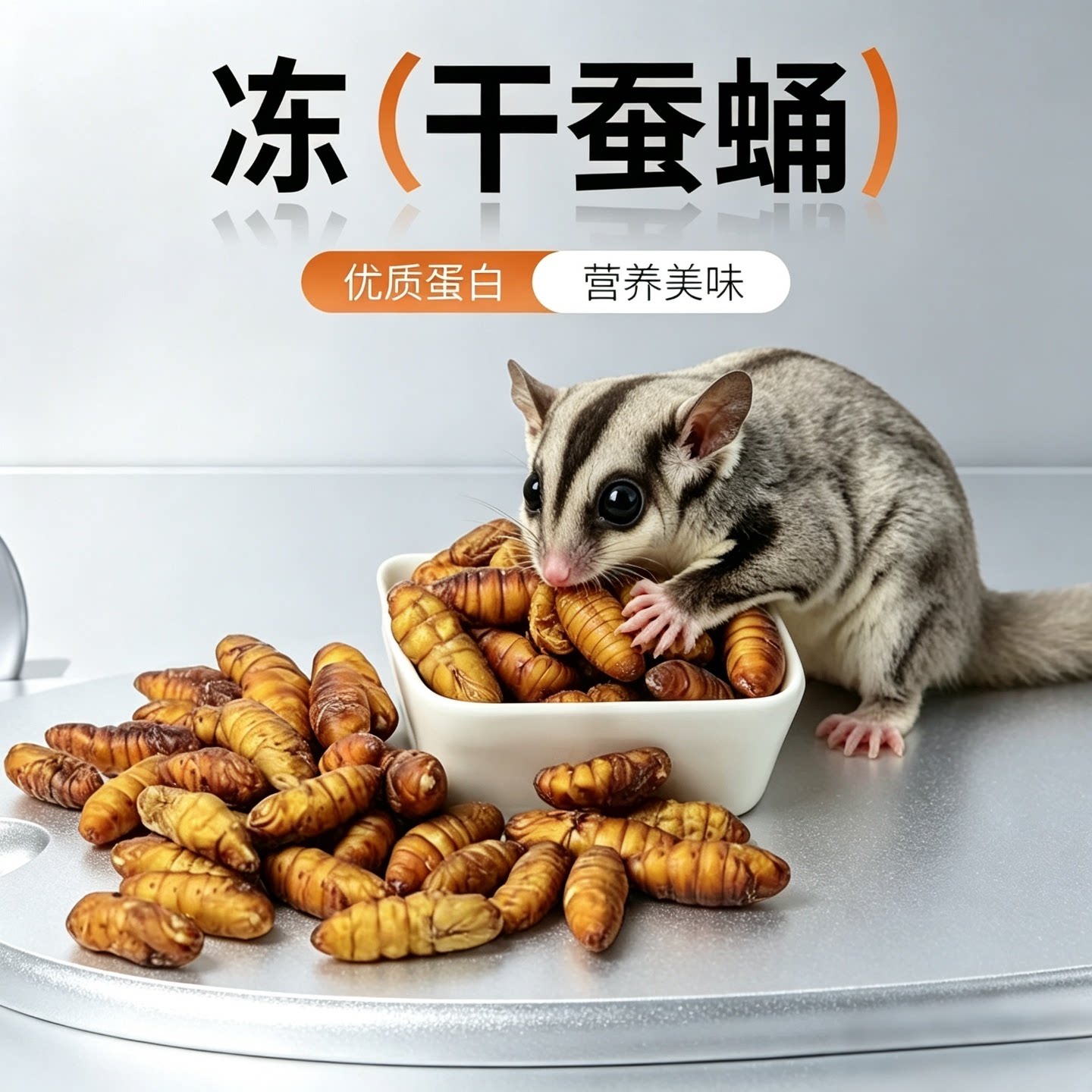 蜜袋鼯冻干蚕蛹鼠类零食优质蛋白营养美味宠物仓鼠花枝鼠互动零食