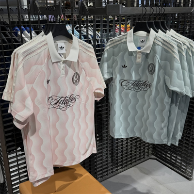 Adidas三叶草 男女运动休闲潮流速干POLO衫短袖T恤 KX1256 KX1257
