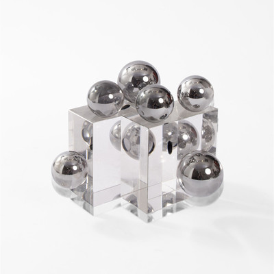 抽象轻奢风圆球样板间软装饰品