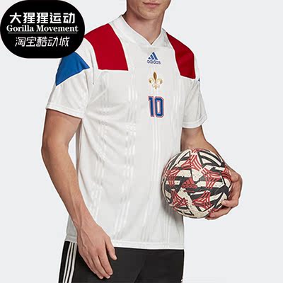 阿迪达斯男子运动足球短袖球衣