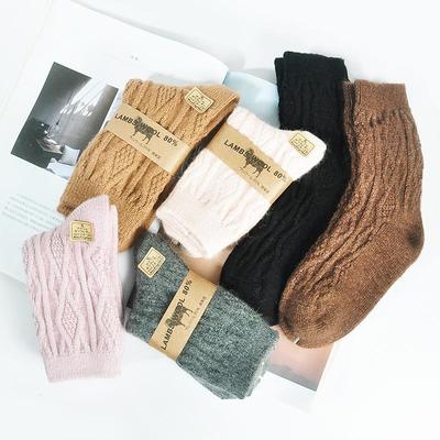 兔绒加厚御寒兔毛中筒女袜