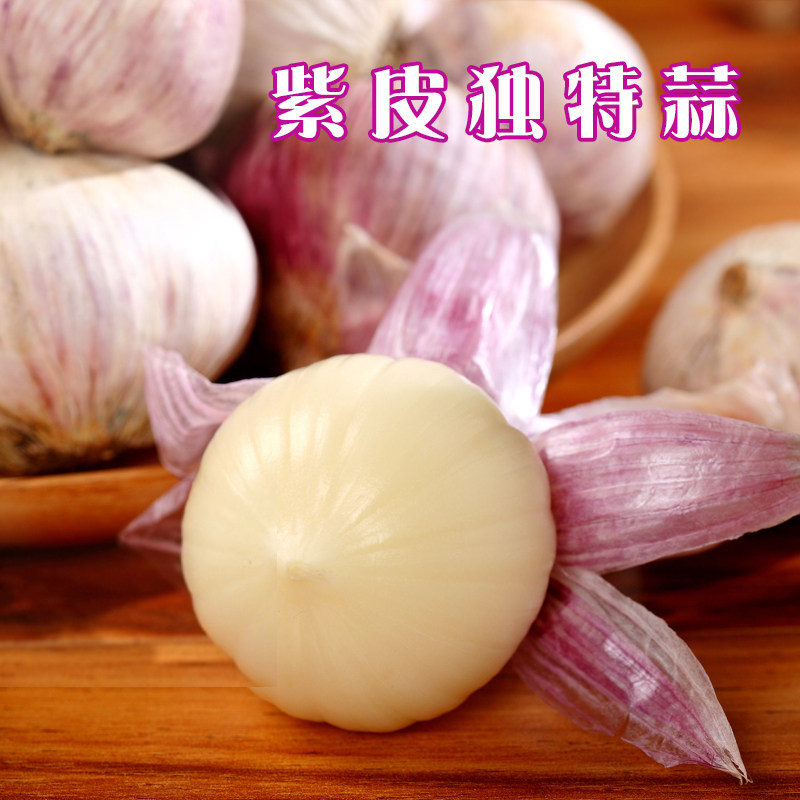 密云农家 紫皮独头蒜300g个头大 手工挑选 新鲜蔬菜 大蒜头农家肥