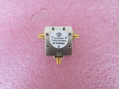 进口 2500-2570MHz 2.5-2.57GHz 50W SMA母 射频微波同轴环形器