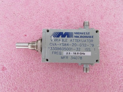 美国进口 MIDWEST 2.5-18GHz 0-30dB SMA 射频 连续可调衰减器