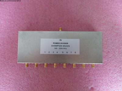 500-2200MHz 10W SMA RF 射频同轴8路 一分八功分器