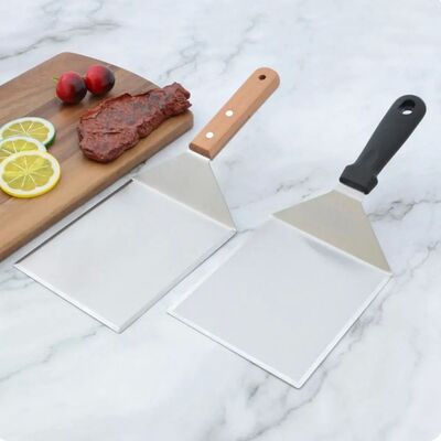 Square/rectangle Head Grill Spatula Griddle Spatula Anti-sca