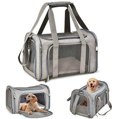 Dog Carrier Bag Soft Side Backpack Cat Pet Carriers Dog Trav