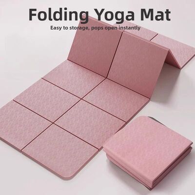 Eco-Friendly TPE Foldable Yoga Mat Double-Sided Non-Slip Tra