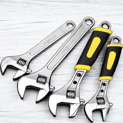 Large Opening Adjustable Spanner Monkey Wrench - 6 8 10 12 1