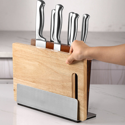New solid wood magnetic kitchen knife holder kitchen plate