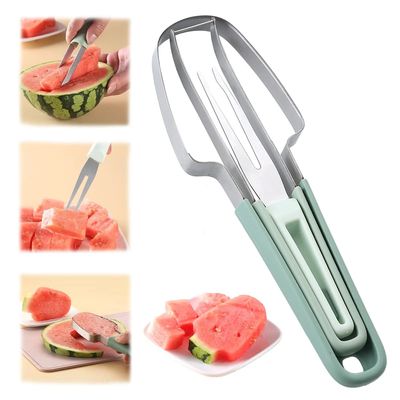 3 In 1 Summer Watermelon Cutting Tool Fork Slicer Knife Set