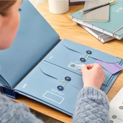 Binder Pocket Leather Accordion Folder File Organizer A4 Siz