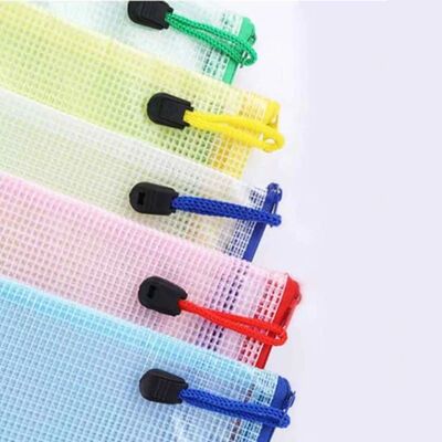5Pcs Thickened A4/A5/A6 File Bag with Zipper Pvc Transparent
