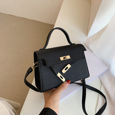 Small square bag PU handbag retro simple shoulder bag