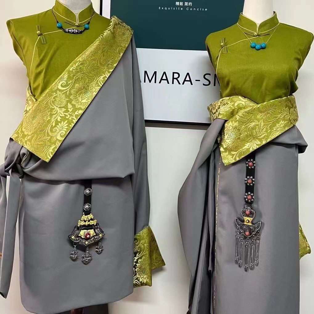 Tibetan Accessories Couple Lhasa Clothing Tibetan Two-piece set Tibetan ...