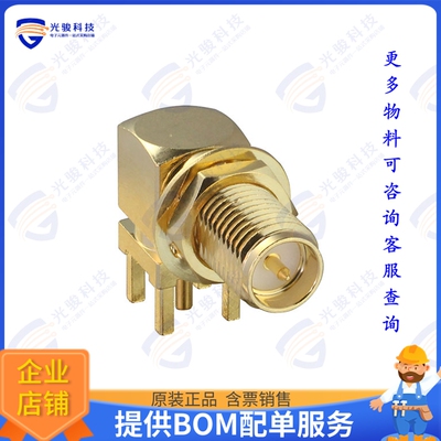 CONREVSMA002-L-G 连接器CONN RP-SMA RCPT R/A 50 OHM PCB