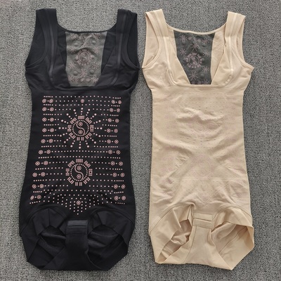 正品火山石收腹瘦腰塑身连体衣