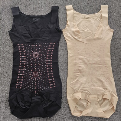 正品火山石收腹瘦腰塑身连体衣