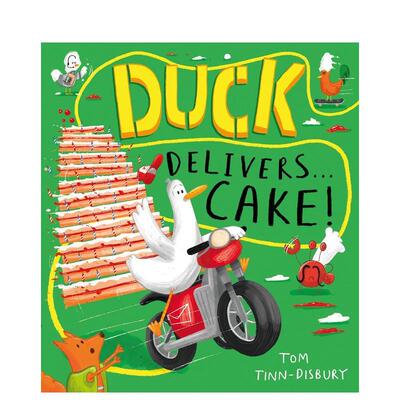 【预售】小鸭子派送…… 蛋糕！ Duck Delivers . . . Cake! 原版英文儿童绘本 爆笑绘本冒险故事