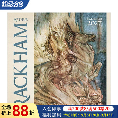 【预售】2027年亚瑟?拉克姆挂历（艺术日历） Arthur Rackham Wall Calendar 2027 (Art Calendar) 原版日历