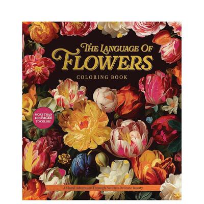 【预售】花语填色书 The Language of Flowers Coloring Book 原版英文生活综合图书