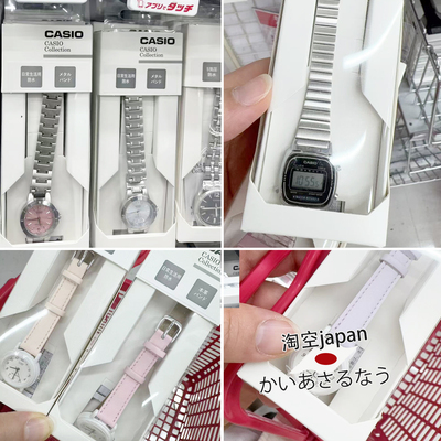日本直邮！CASIO卡西欧女士银色钢带圆形简约腕表手表LTP-1177A