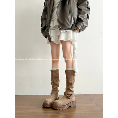 林北北厚底长筒靴女2025新款