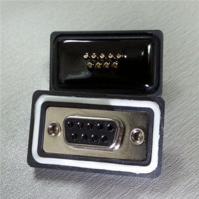 DB9PIN防水插头连接器 促销矩形并口9针母头 IP67等级dsub9母插座