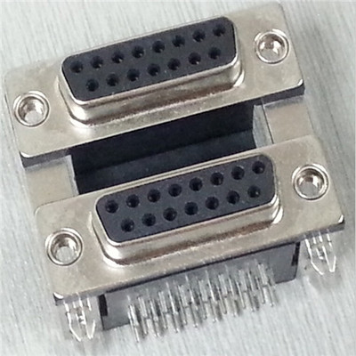 现货DR15pin双胞胎连接器 DB15针连体插座 D-sub15孔双层公头母座