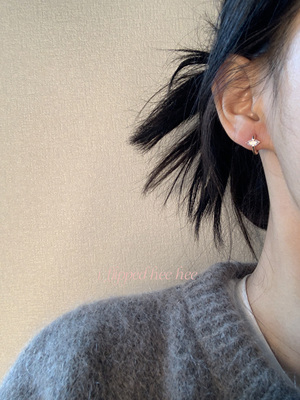 iFHHee 玫瑰金马眼耳扣 简约小众 原创设计 返场耳扣