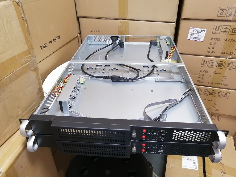 1U服务器双主板双子星机箱 2主板位IDC工作站存储托管超薄主机_虎窝淘
