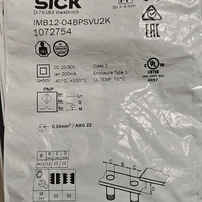 西克接近开关传感器IMB12-04BPSVU2K 订货号