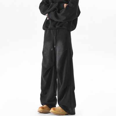 ZMOGEE潮牌卫裤男春秋款美式重磅水洗直筒裤子宽松垂感运动休闲裤