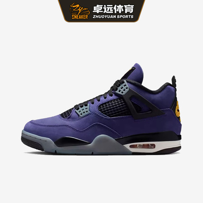 Jordan Air Jordan 4湖人配色中帮复古篮球鞋男款紫色FV5029-500