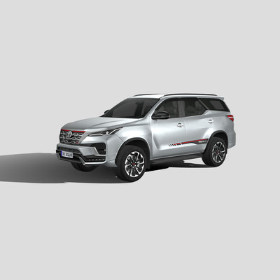 丰田Fortuner  汽车3D模型 三维轿车FBX模型PBR写实模型 Blender