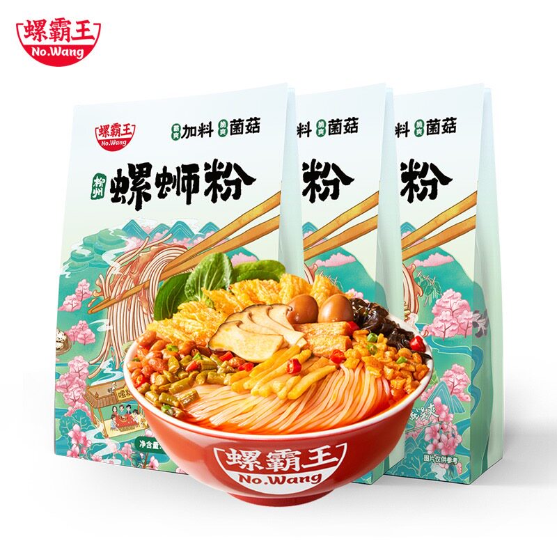 螺霸王菌菇味400g*2袋装特产米线米粉广西柳州螺狮粉麻辣煮食网红