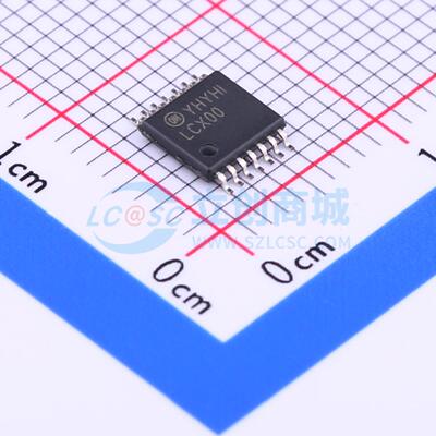 逻辑门 74LCX00MTCX TSSOP-14 原装正品 电子元器件配单
