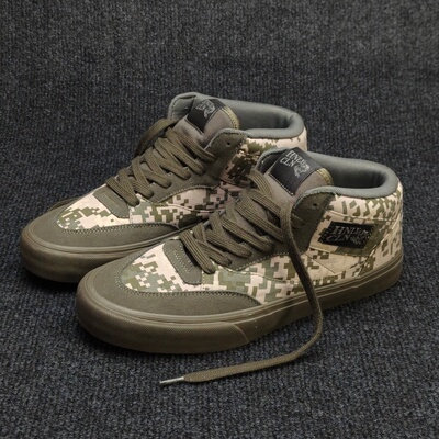 余文乐同款滑板鞋Half Cab联名Wtaps军绿色迷彩工装休闲鞋