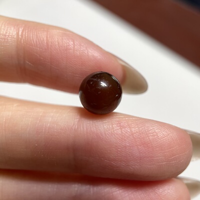 藏传百年糖色老玛瑙圆珠8.3mm念珠手串diy散珠配珠配饰老珠子1344