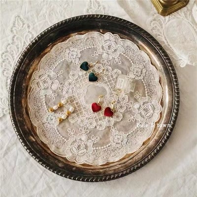 蕾丝复古圆形lace餐垫拍照道具