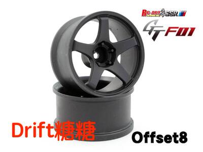 ART5008FB RC-ART SSR GTF01 RC仿真漂移轮毂 亚光黑 8mm
