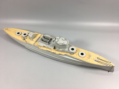 川渝军模 1:350 英国厌战号战列舰1942升级件 木甲板 CY350025